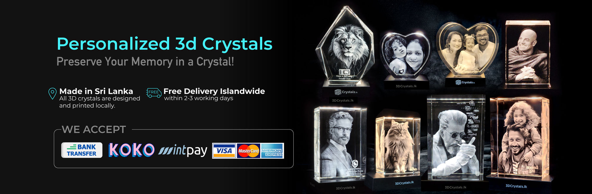 3D Photo Crystal Engravings - Personalized Premium Gifts – 3D Crystals