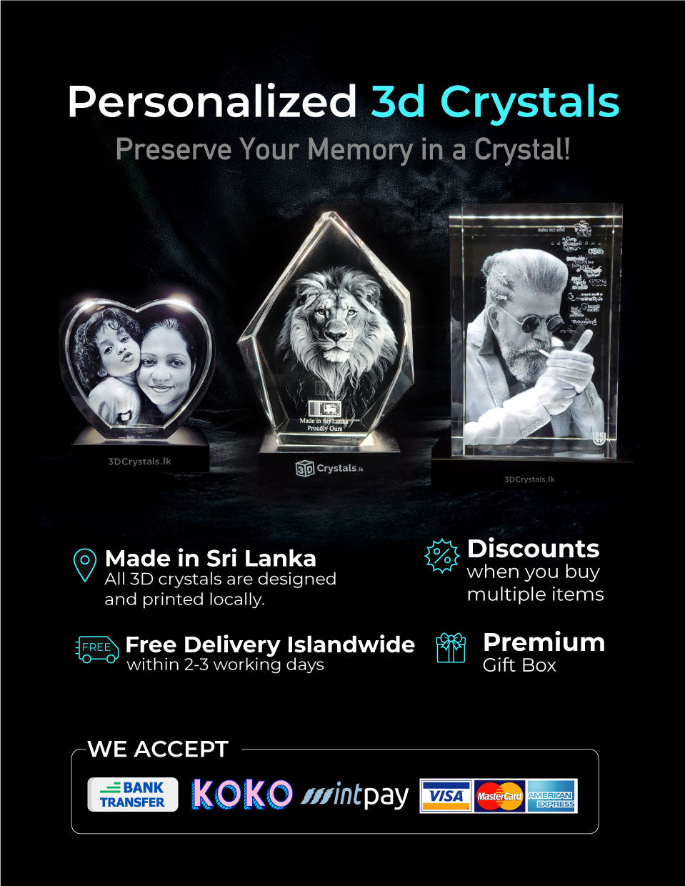 3D Photo Crystal Engravings - Personalized Premium Gifts – 3D Crystals
